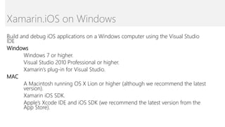 Cross platform mobile development with visual studio and xamarin | PPT