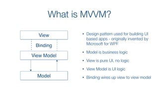 Cross platform Xamarin Apps With MVVM | PPT