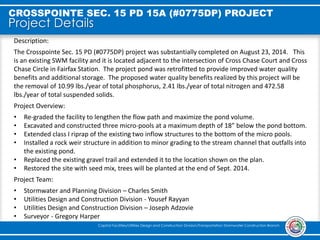 Crosspointe Pond Retrofit 2014 | PPTX