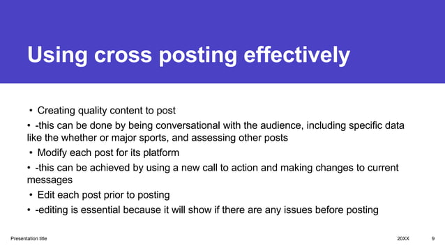 Cross Posting on Social Media pptx | PPT | Free Download