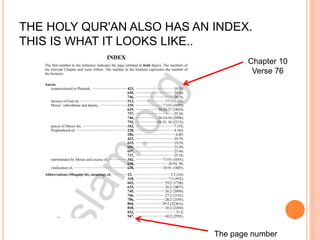 Cross Referencing the Holy Qur'an | PPTX