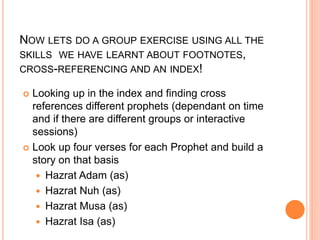 Cross Referencing the Holy Qur'an | PPTX