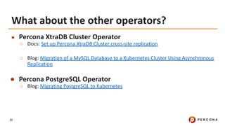 Cross region replication in Percona Kubernetes operator | PPT