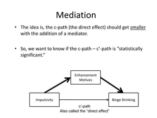 Introduction to Mediation using SPSS | PPTX