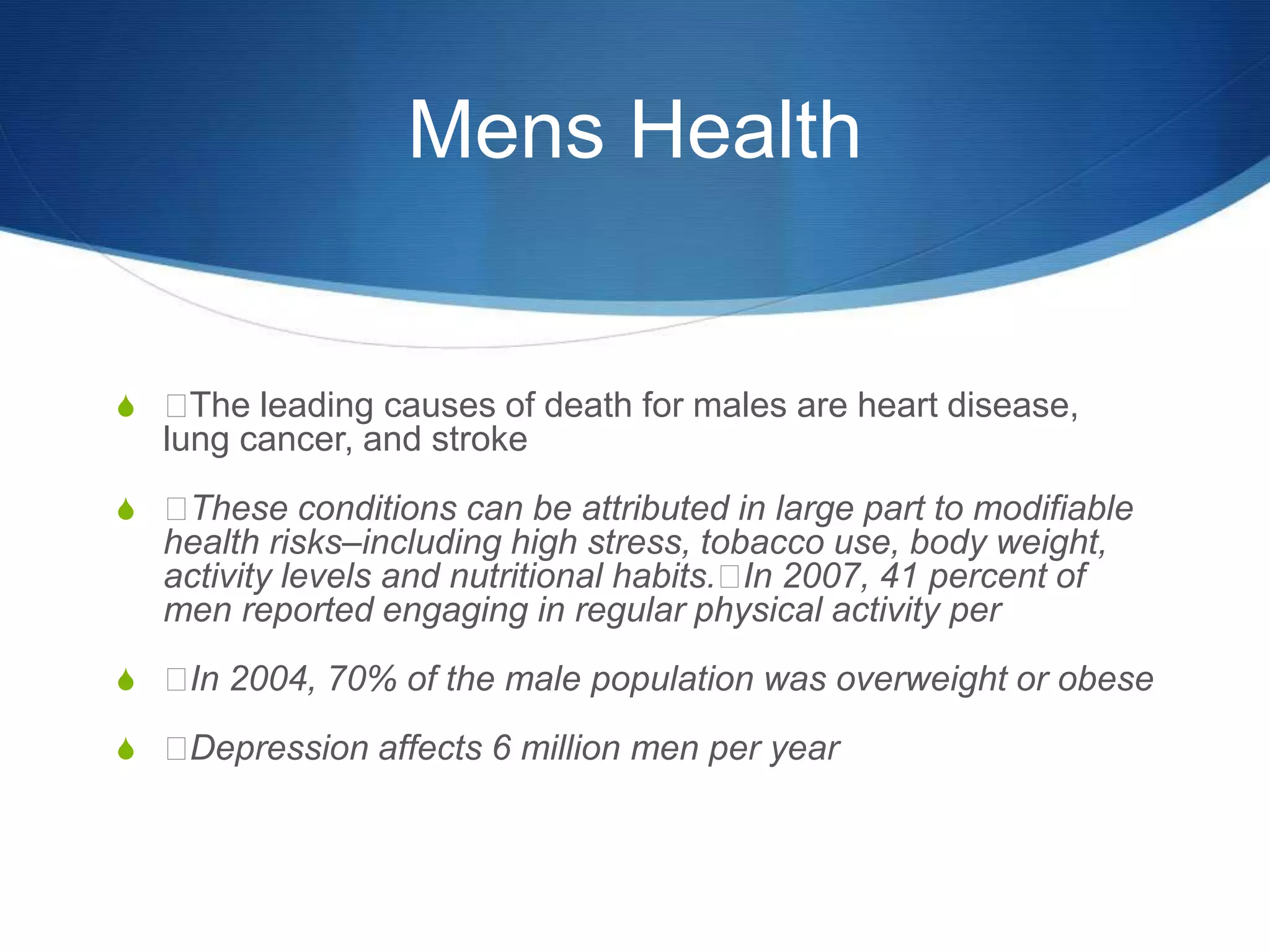 Men's Health Information for high school students | PPT