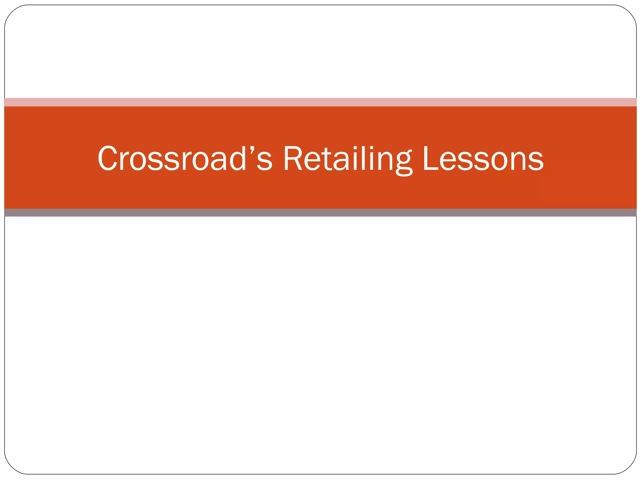 Crossroads presentation | PPT