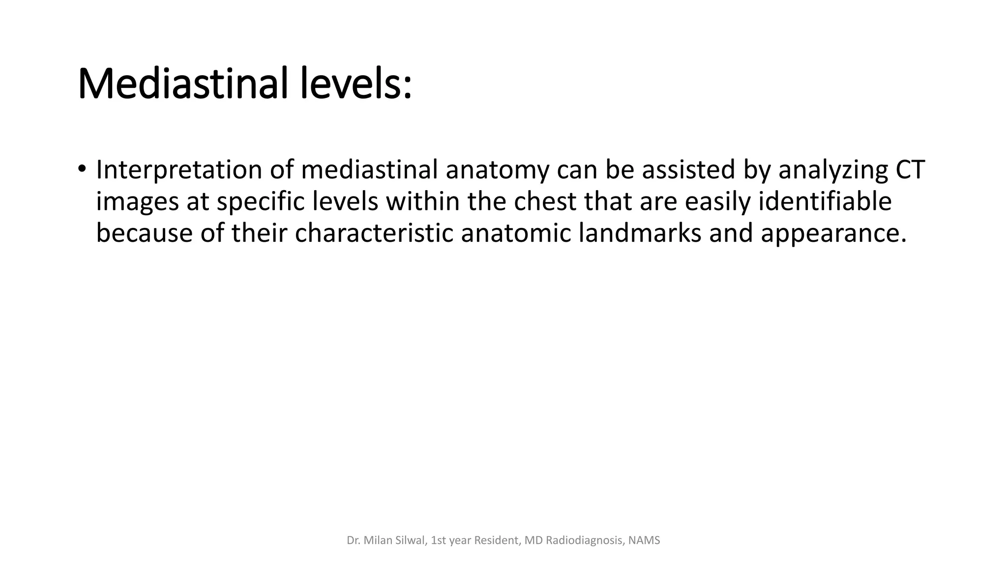 Cross sectional anatomy of chest by Dr. Milan | PPTX