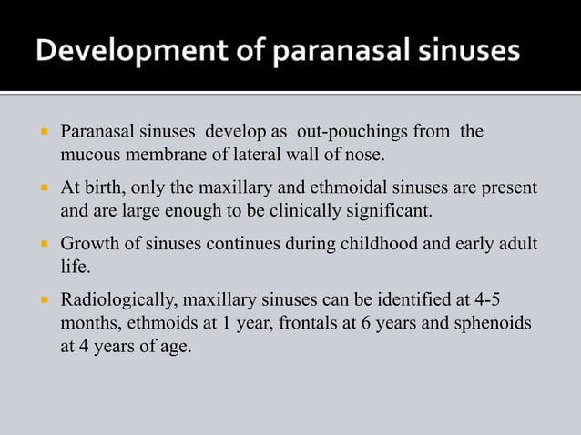Cross Sectional Anatomy of Paranasal sinus | PPTX | Ear, Nose and ...