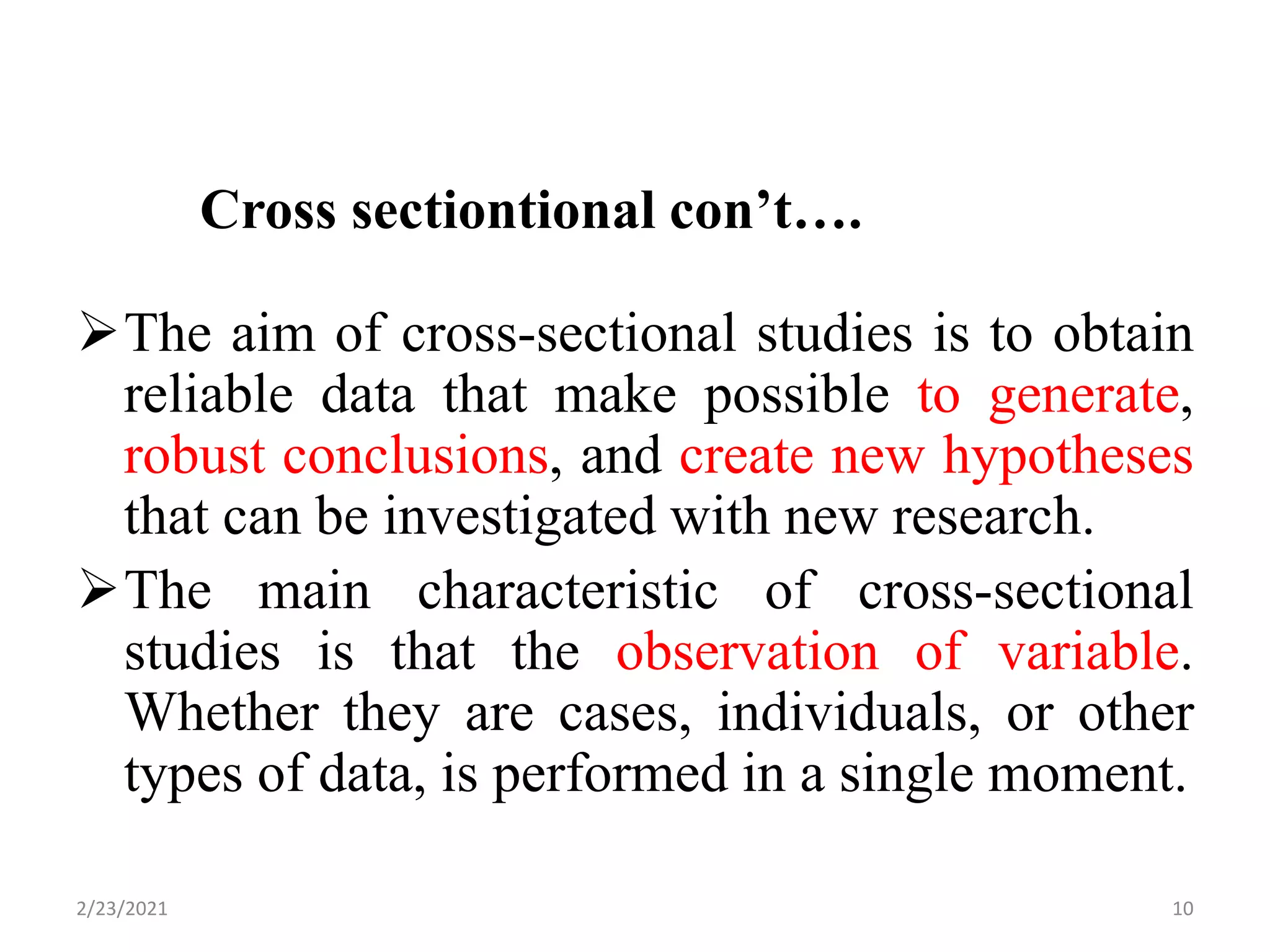 Cross sectional study | PPTX