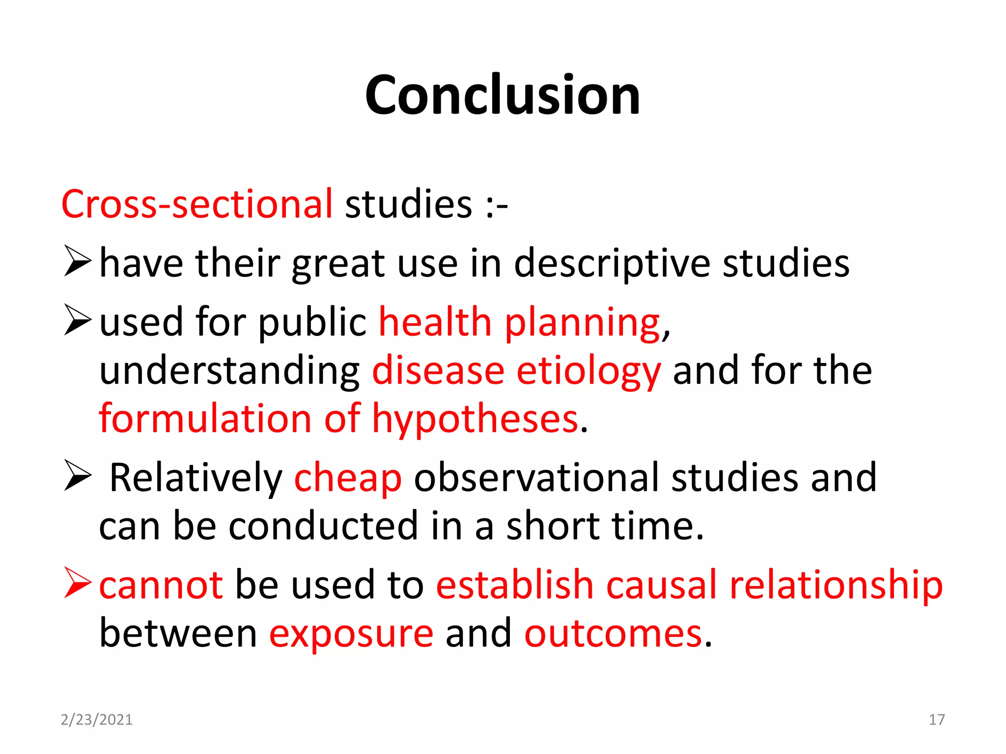 Cross sectional study | PPTX