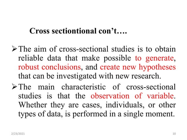 Cross sectional study | PPTX