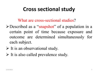 Cross sectional study | PPTX