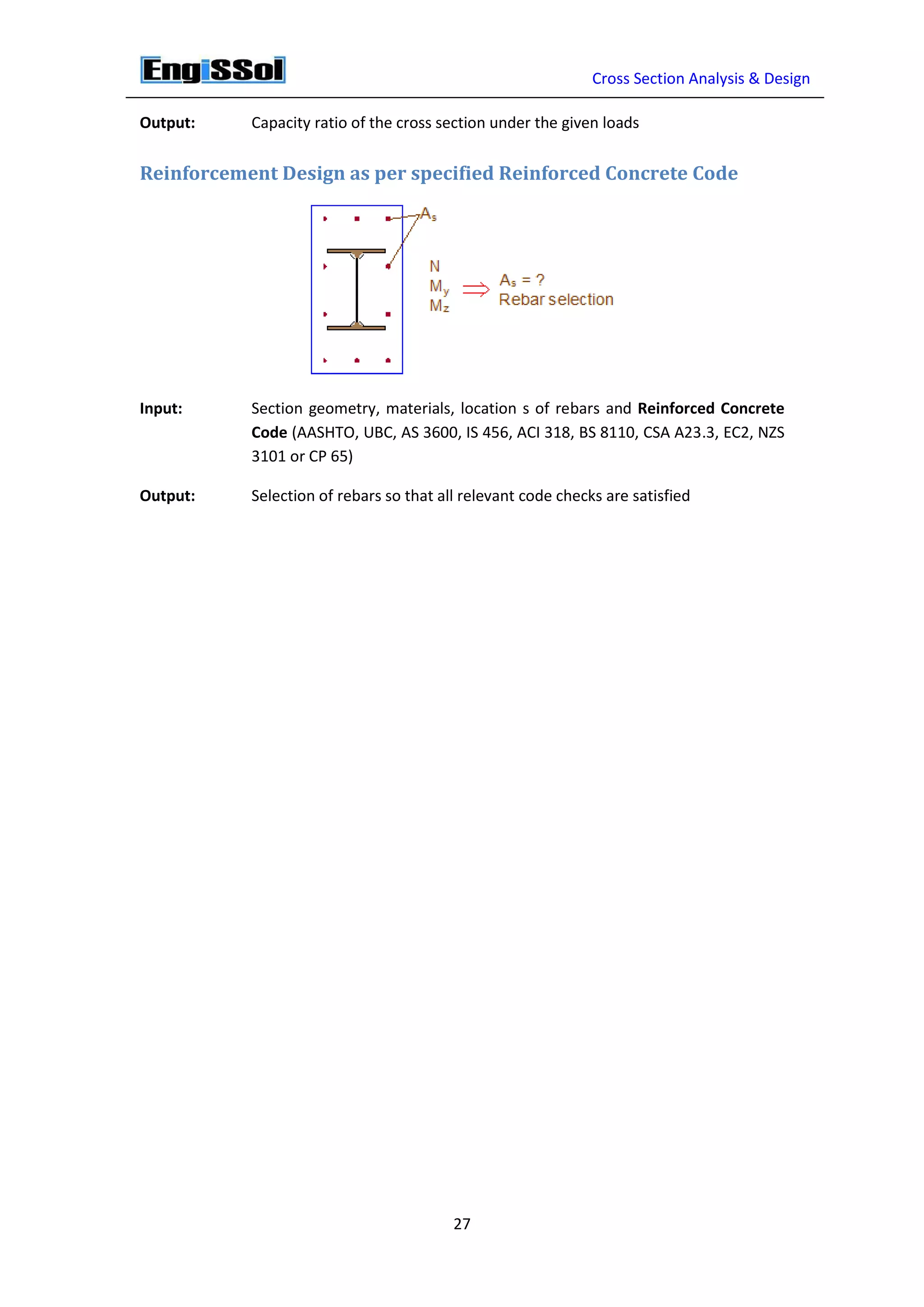 User Manual for Cross Section Analysis & Design | PDF
