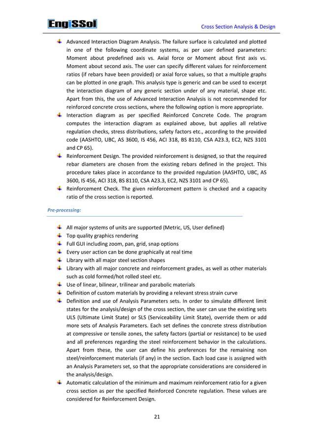User Manual for Cross Section Analysis & Design | PDF