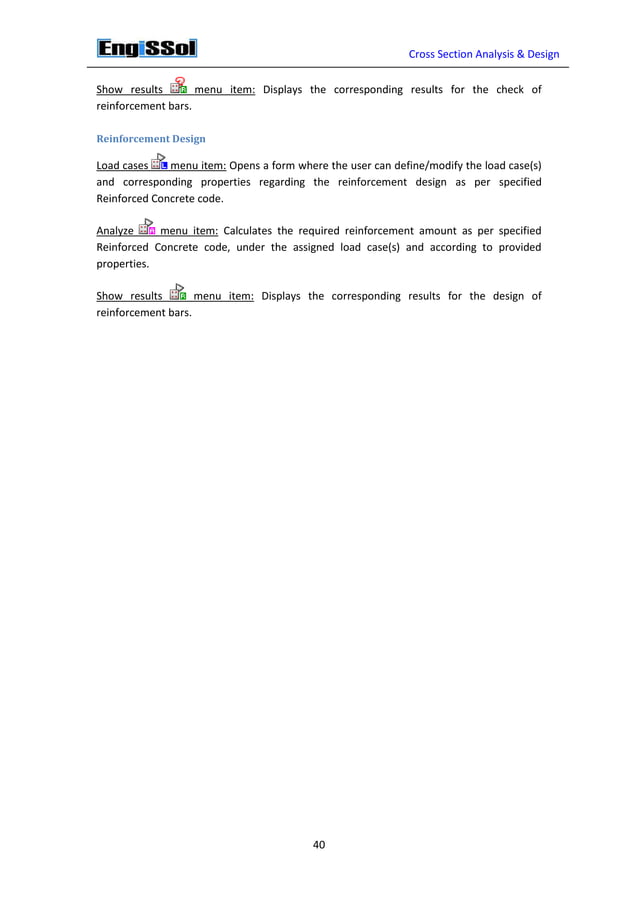 User Manual for Cross Section Analysis & Design | PDF