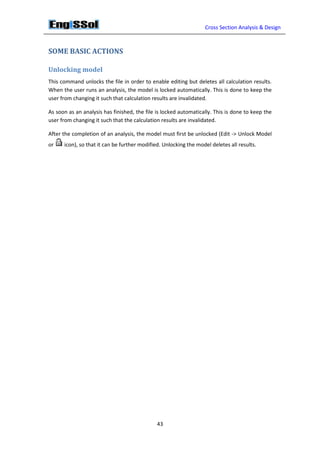 User Manual for Cross Section Analysis & Design | PDF