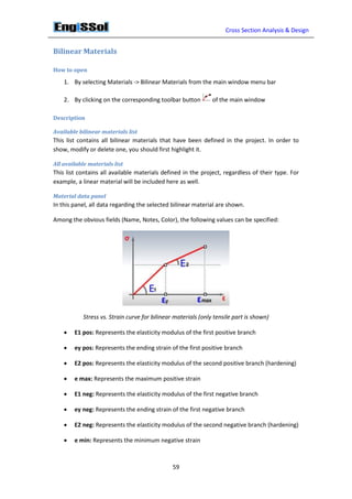 User Manual for Cross Section Analysis & Design | PDF