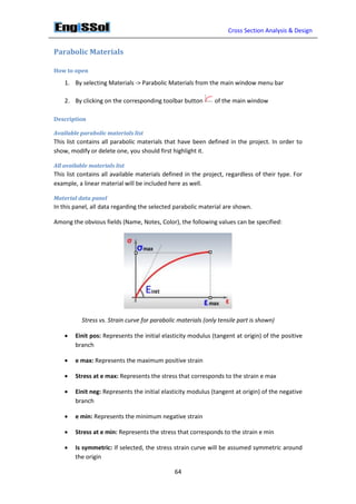 User Manual for Cross Section Analysis & Design | PDF