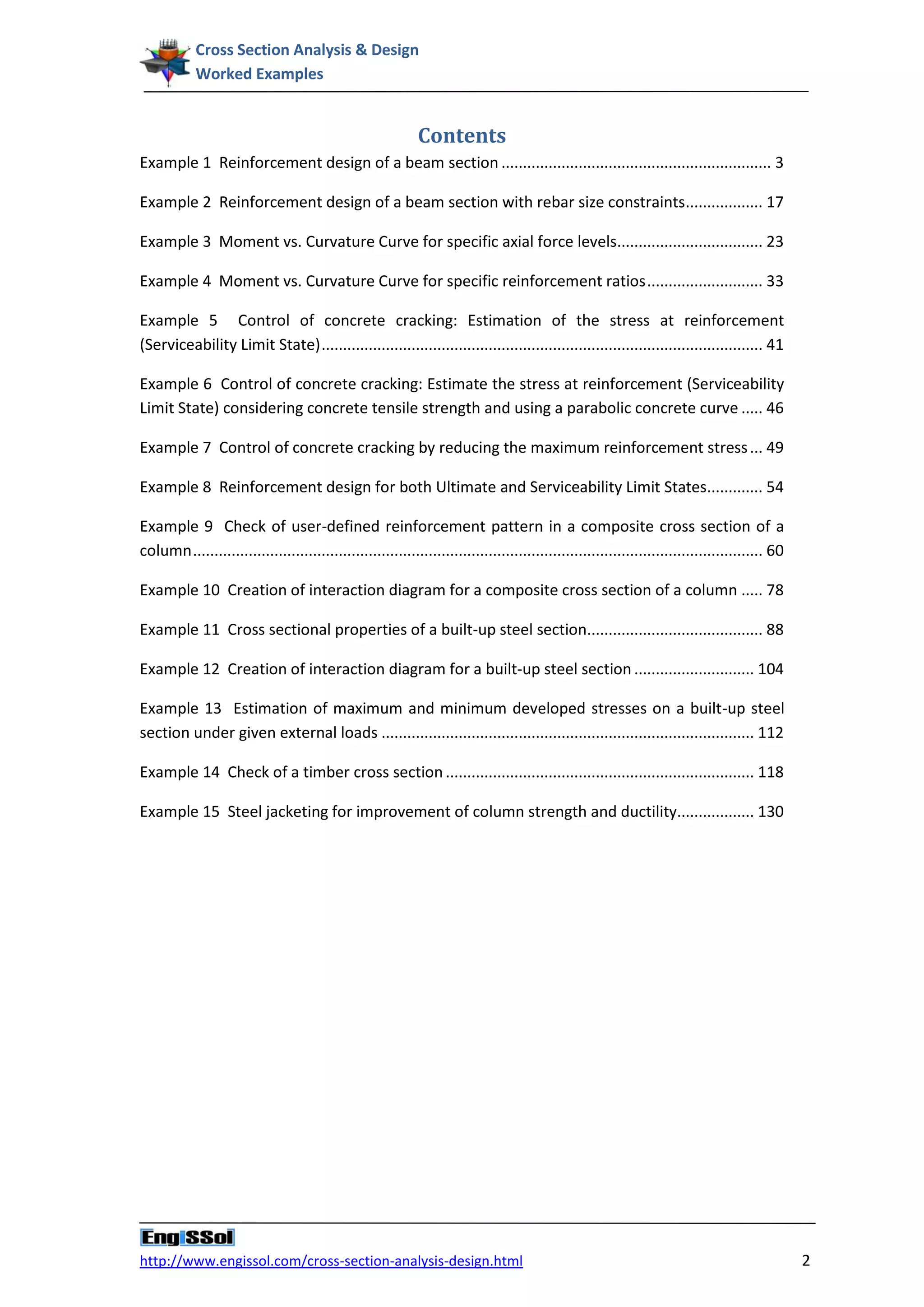 Cross section analysis and design: Worked examples | PDF