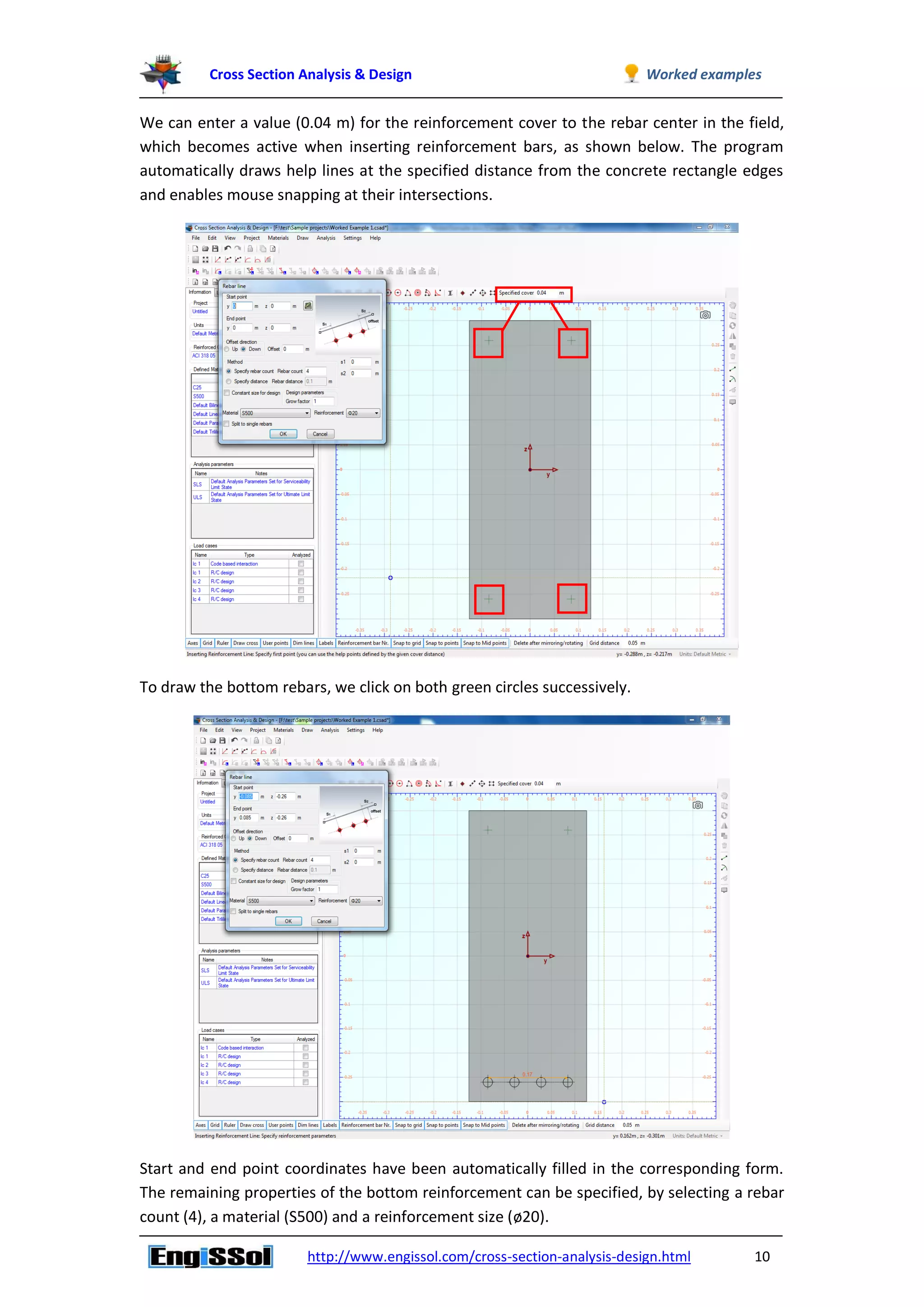 Worked examples for Cross section analysis and design software | PDF