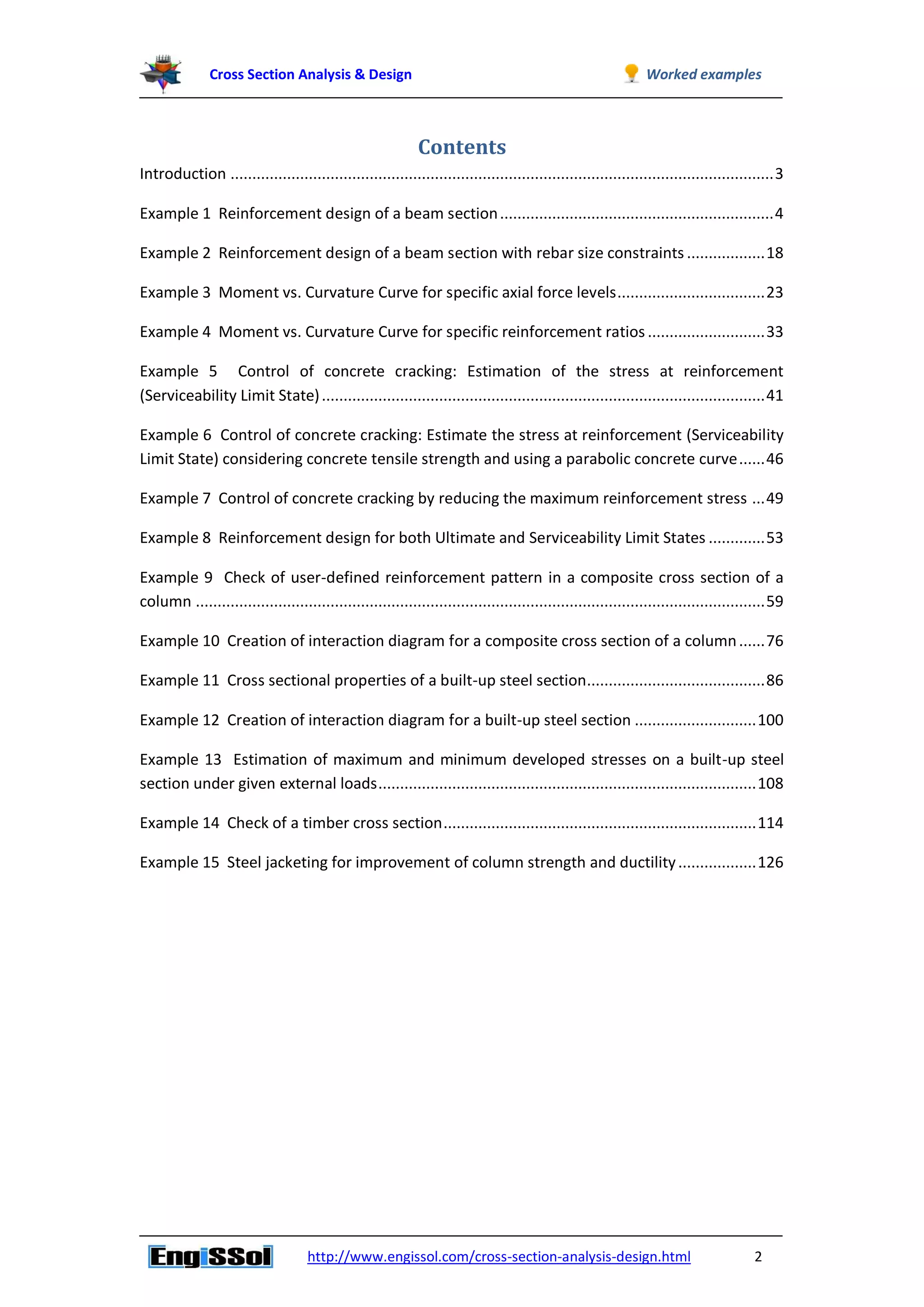 Worked examples for Cross section analysis and design software | PDF