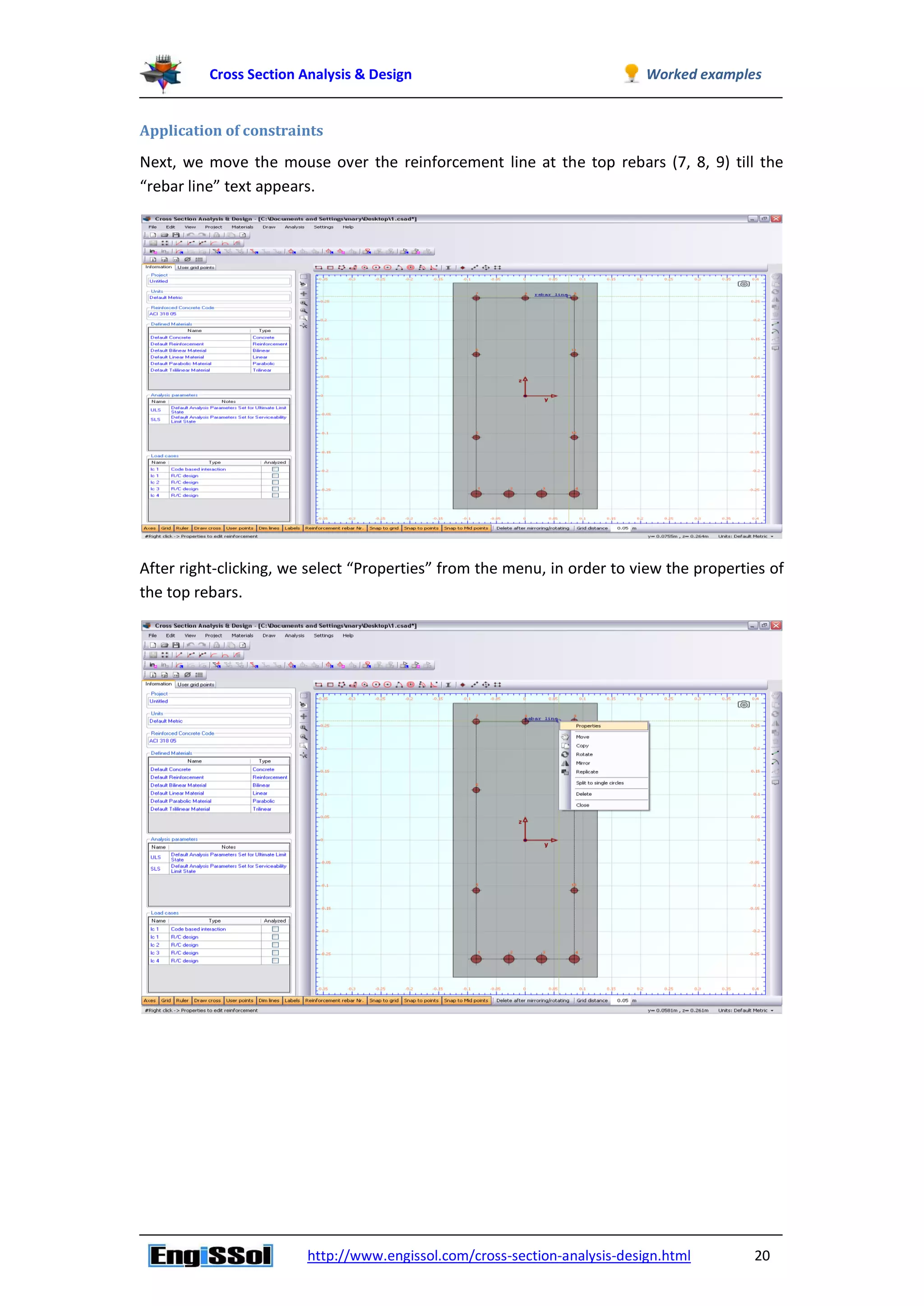 Worked examples for Cross section analysis and design software | PDF