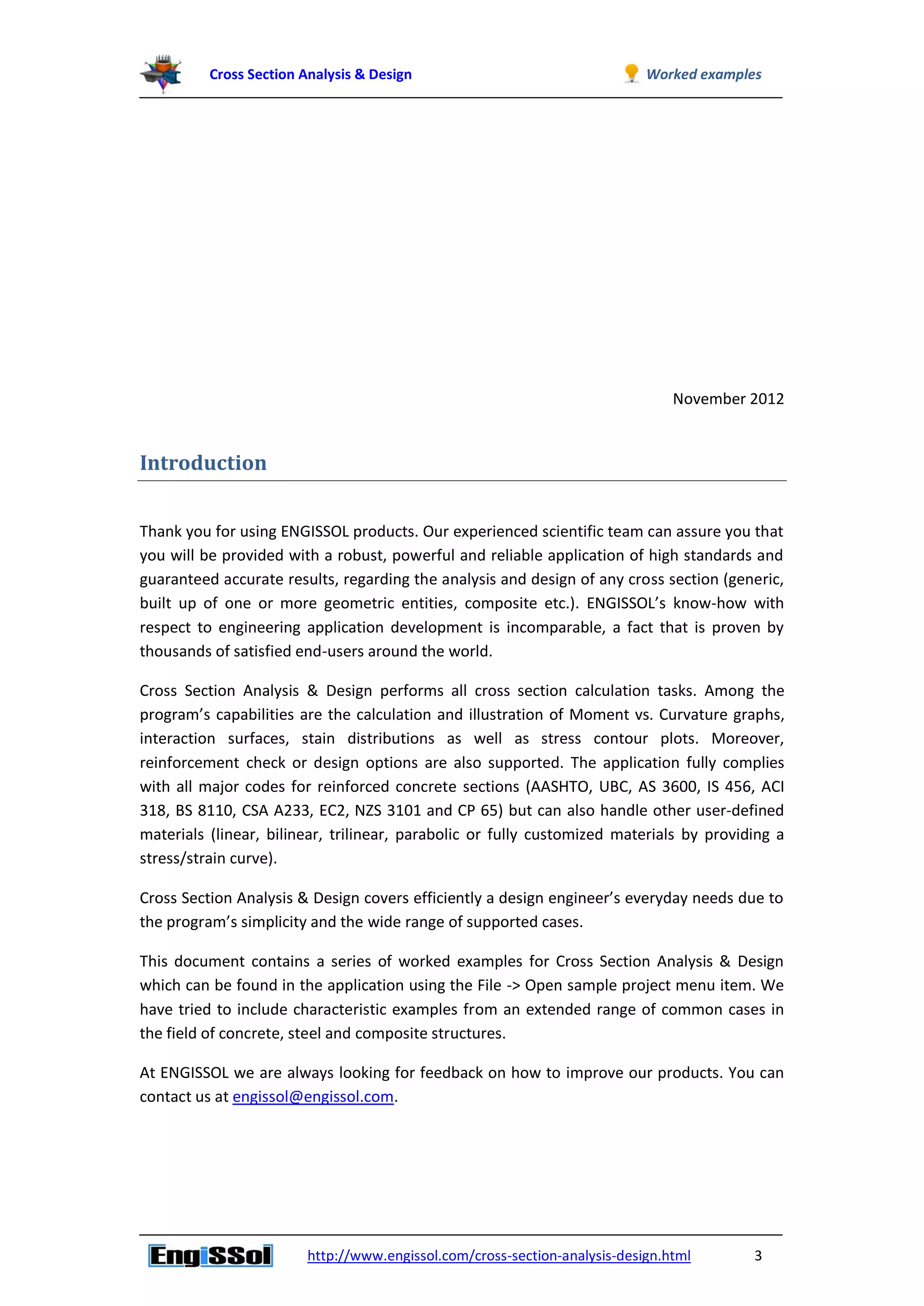 Worked examples for Cross section analysis and design software | PDF