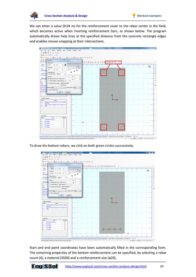 Worked examples for Cross section analysis and design software | PDF