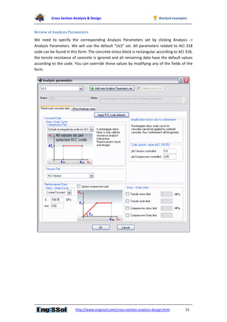 Worked examples for Cross section analysis and design software | PDF