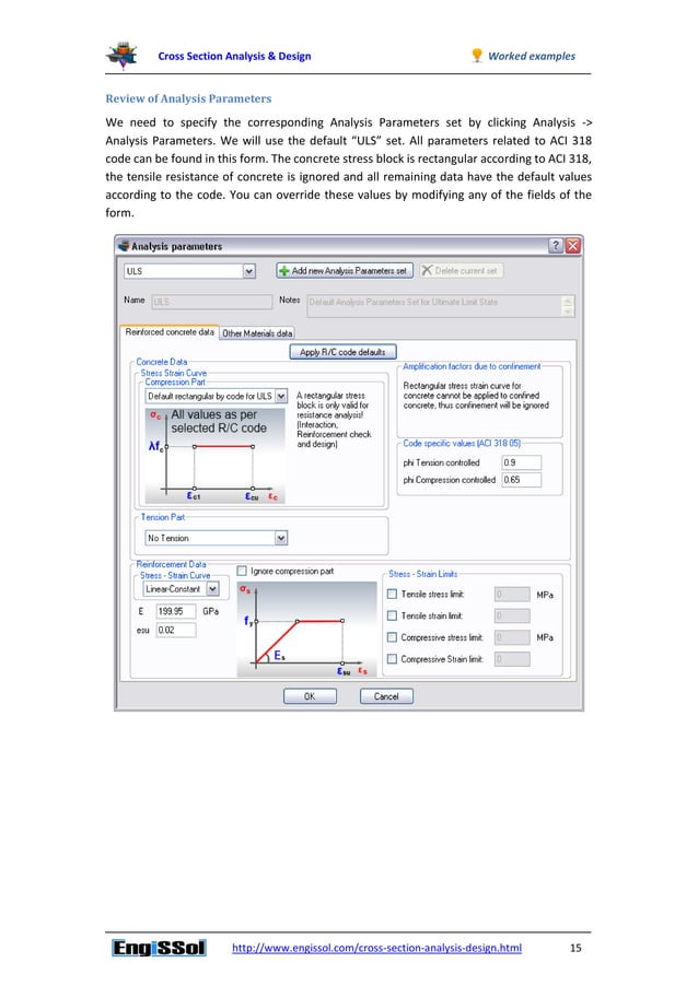Worked examples for Cross section analysis and design software | PDF