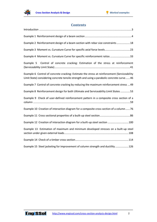 Worked examples for Cross section analysis and design software | PDF