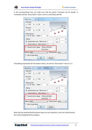 Worked examples for Cross section analysis and design software | PDF