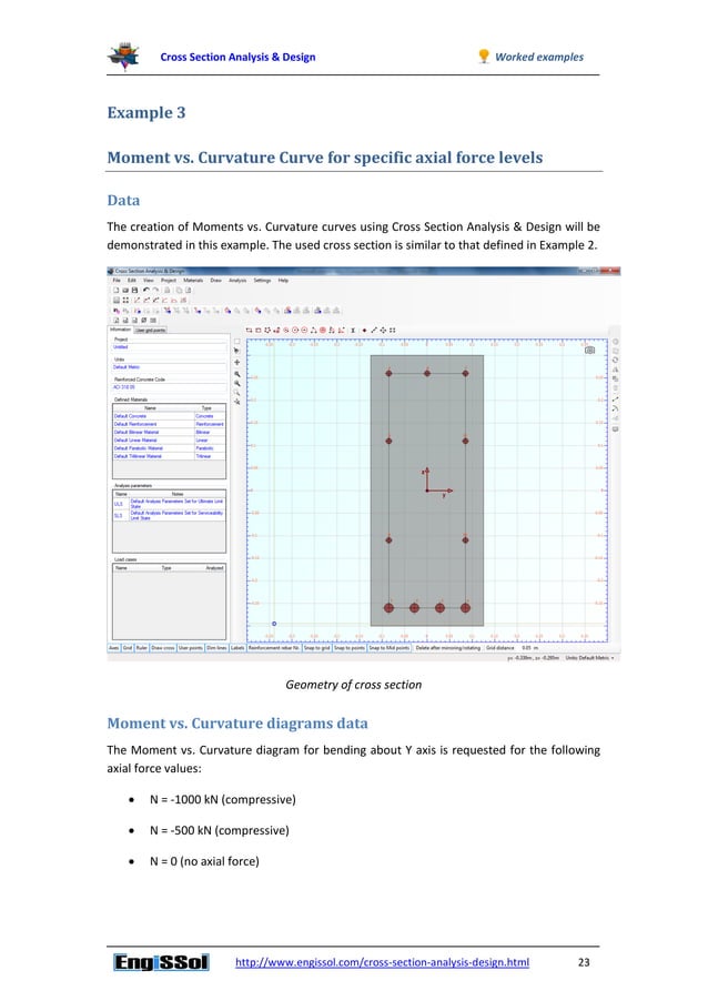 Worked examples for Cross section analysis and design software | PDF