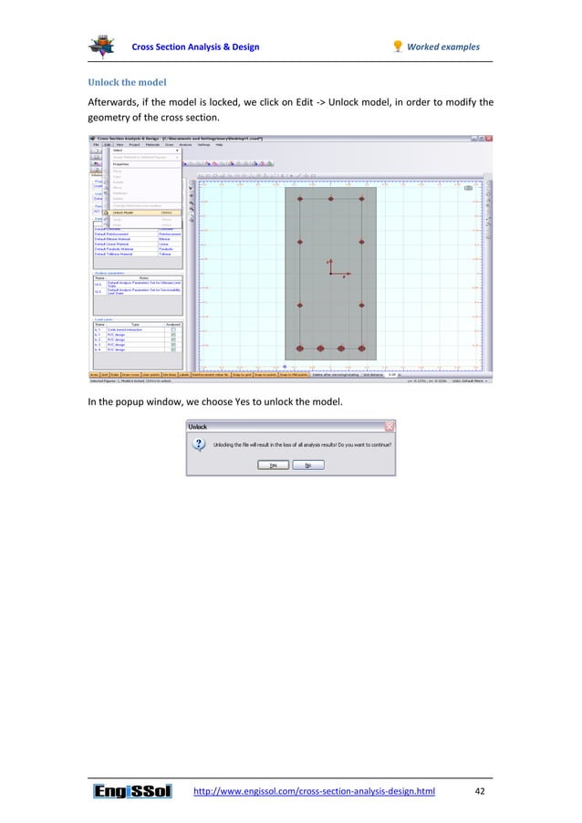 Worked examples for Cross section analysis and design software | PDF