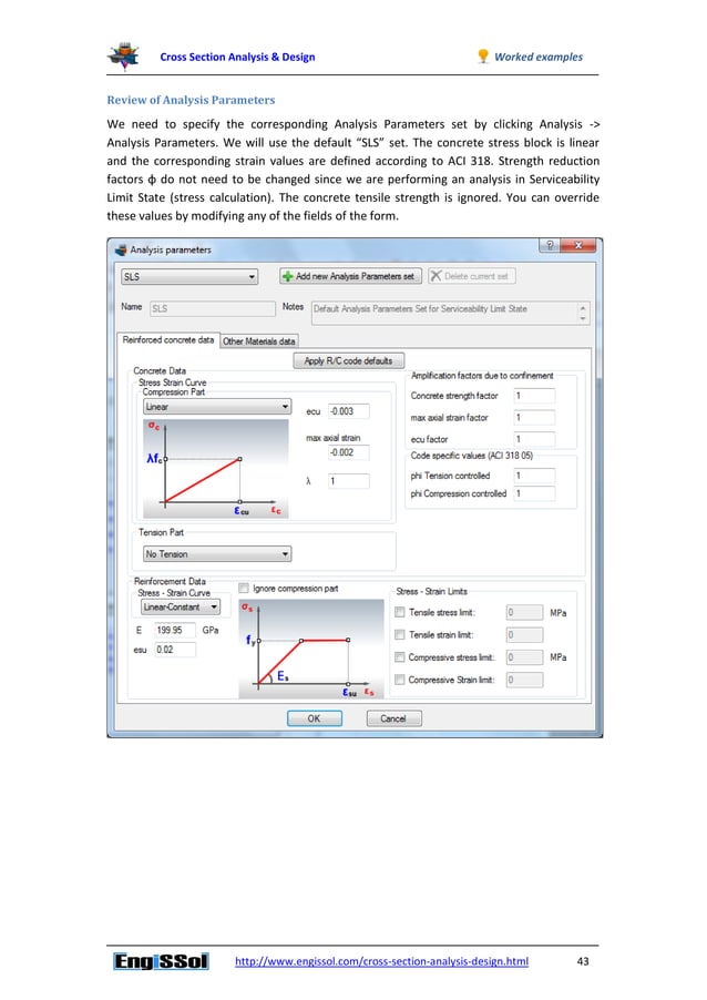 Worked examples for Cross section analysis and design software | PDF