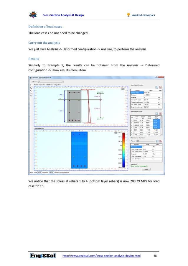 Worked examples for Cross section analysis and design software | PDF