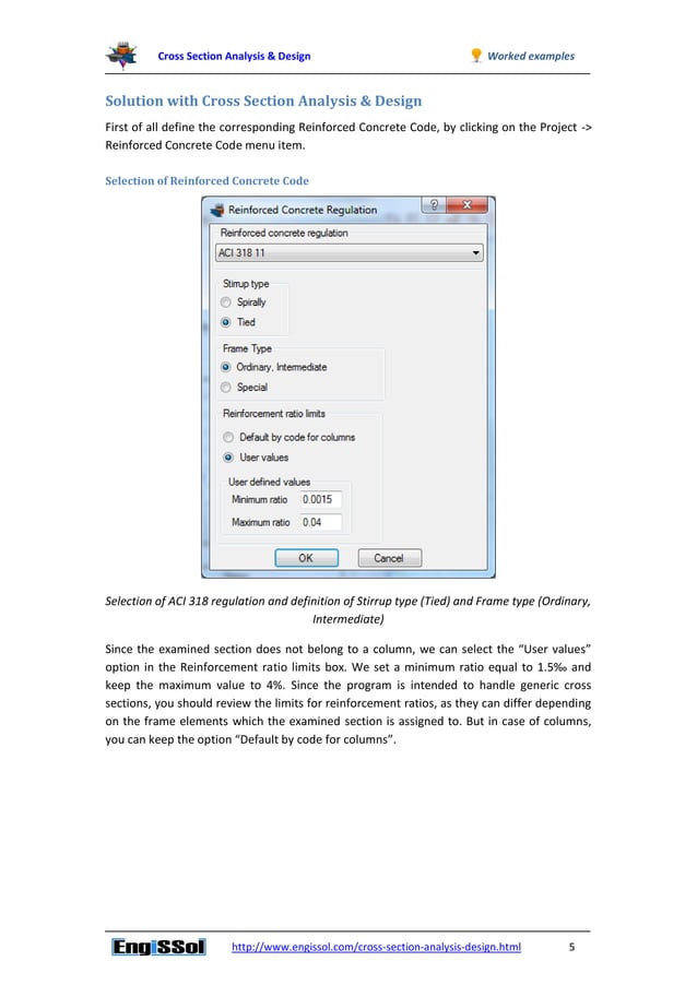 Worked examples for Cross section analysis and design software | PDF