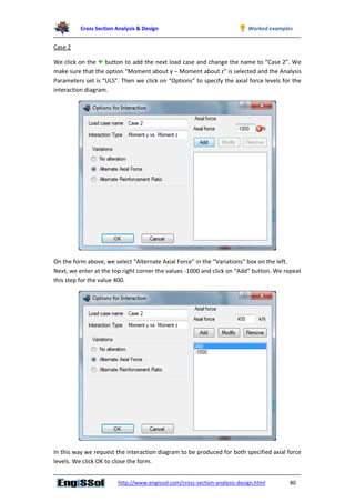 Worked examples for Cross section analysis and design software | PDF