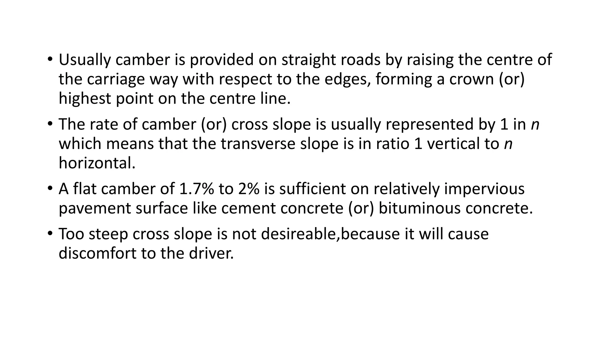 Cross section elements of road | PPTX