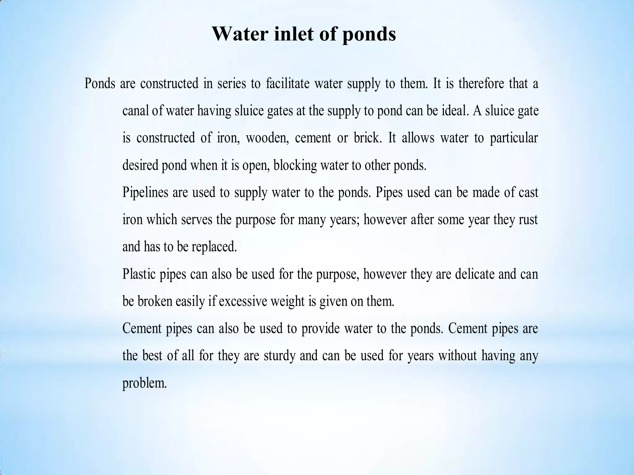 Cross section of a fish pond | PPTX