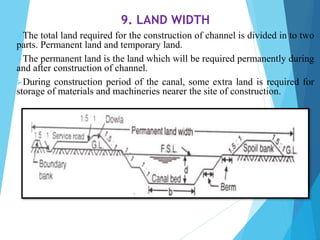 Cross section of the canal, balancing depth and canal fsl | PPTX