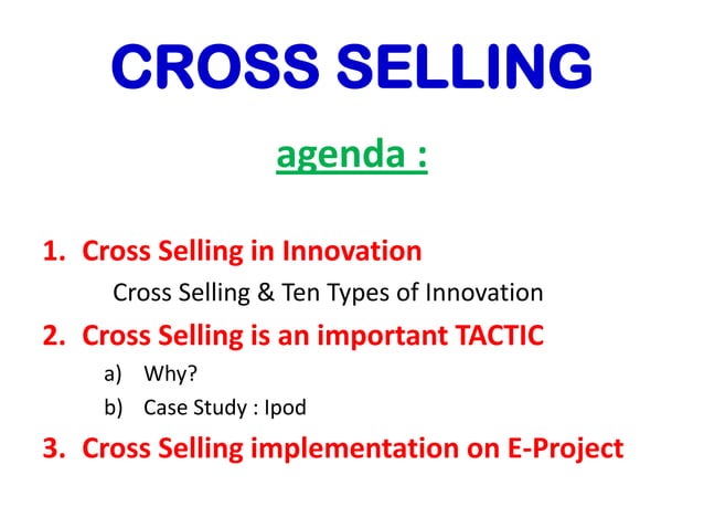 Cross selling complete with notes | PPT
