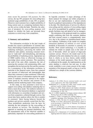 Cross Selling Through Database Marketing | PDF