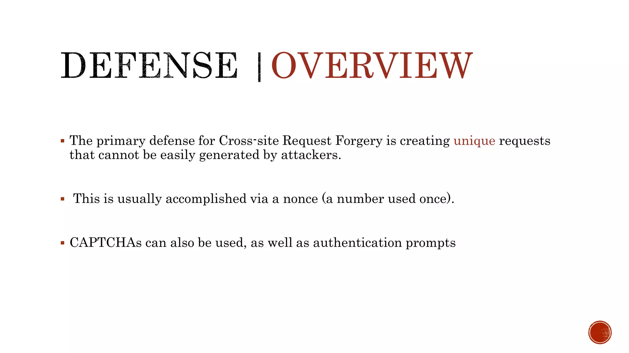 Cross site request forgery(csrf) | PPT