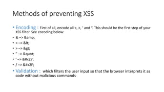 Cross site scripting | PPTX