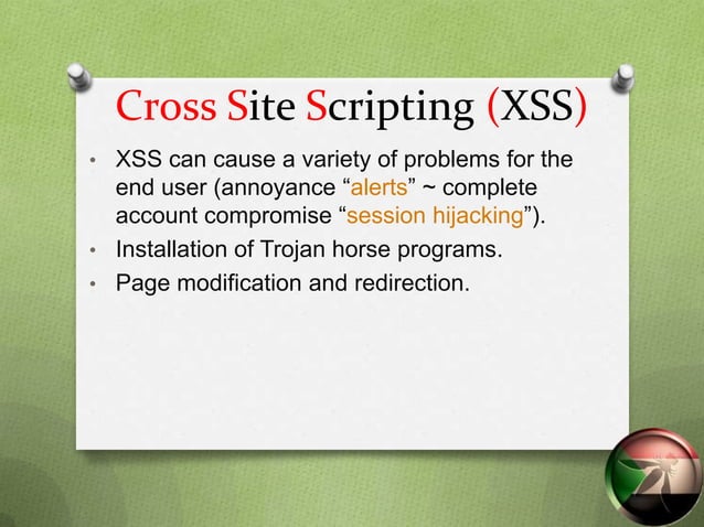 Cross Site Scripting (XSS) | PPTX | Web Development | Internet