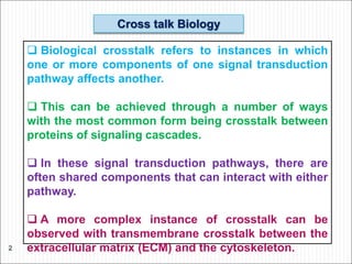 Cross talk between signalling pathway | PPT