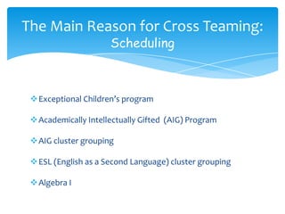 Cross Teaming | PPT