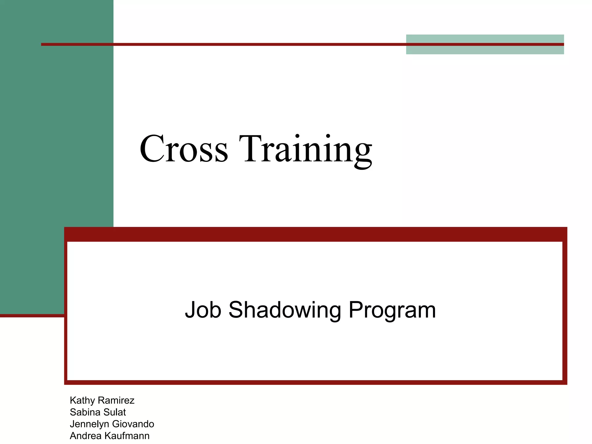 Cross training program | PPT