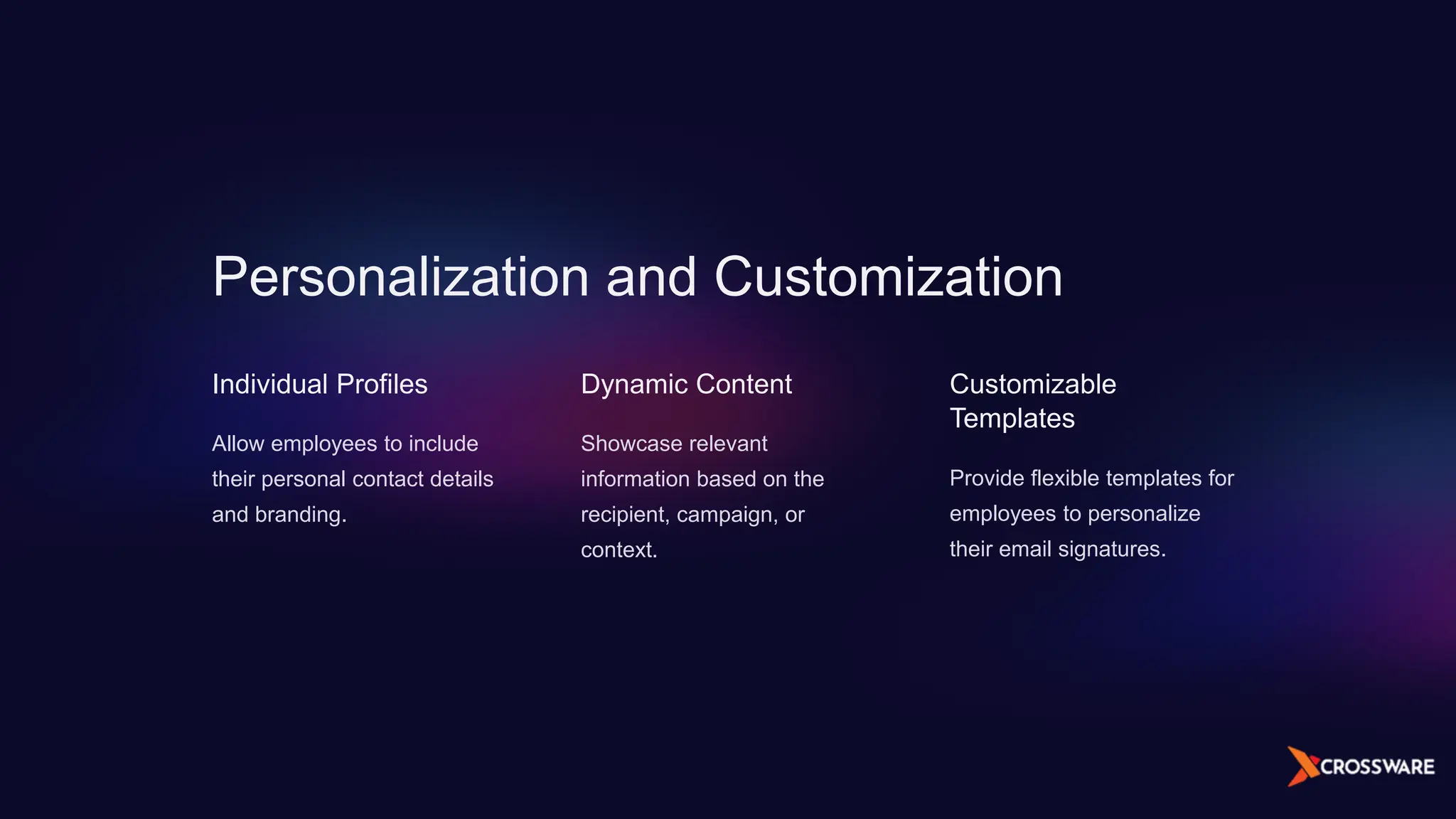 Email Signatures for Google Workspace | Crossware | PPTX